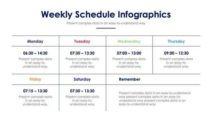 Weekly Schedule Slide Infographic Template S03032207 – Infografolio