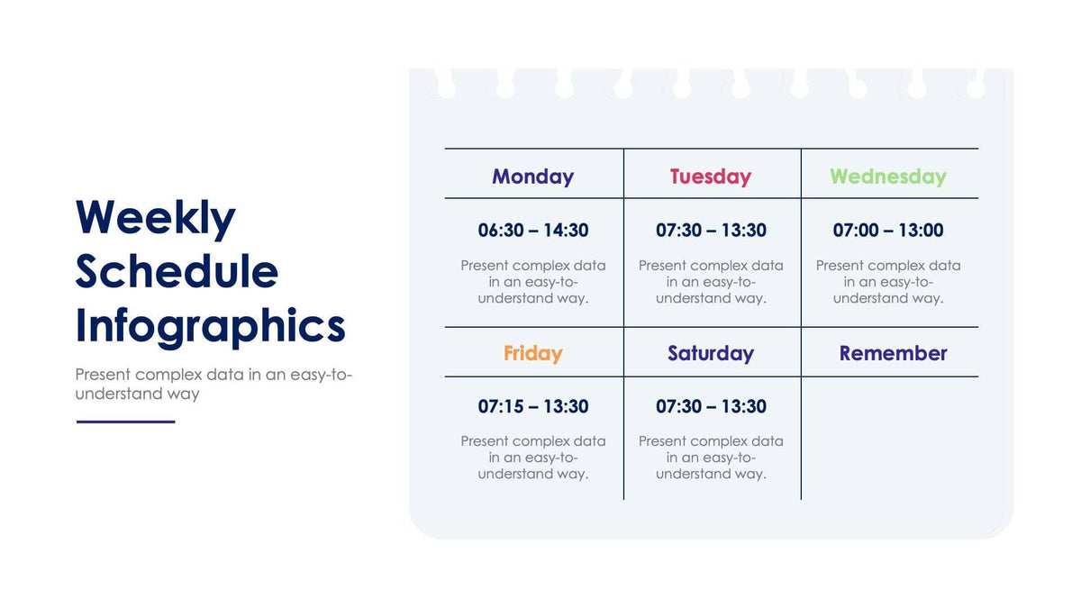 Weekly Schedule Slide Infographic Template S03032210 – Infografolio