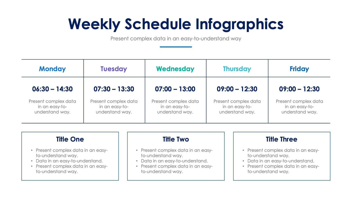 Weekly Schedule Slide Infographic Template S03032217 – Infografolio