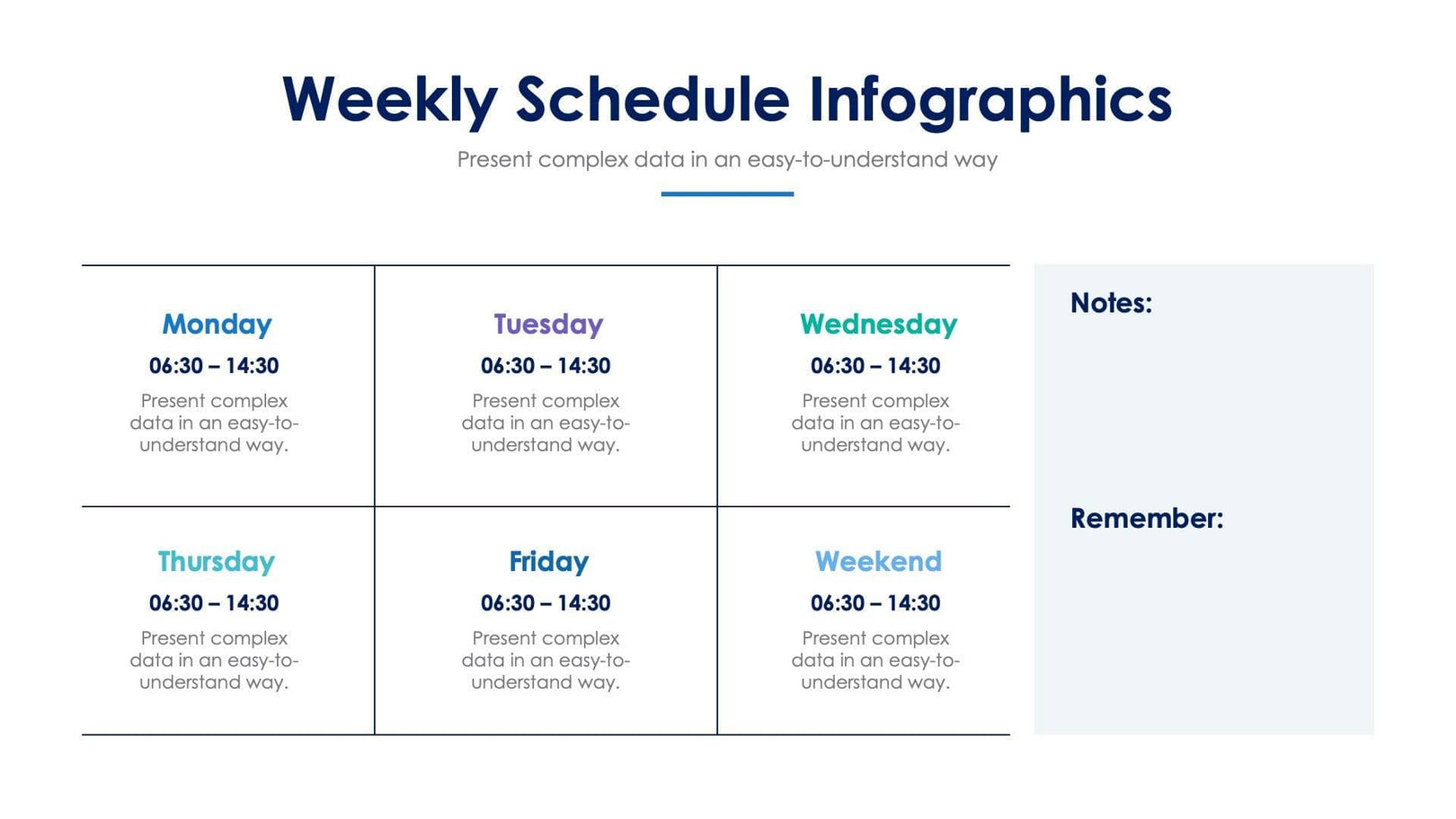 Weekly Schedule Slide Infographic Template S03032218 – Infografolio