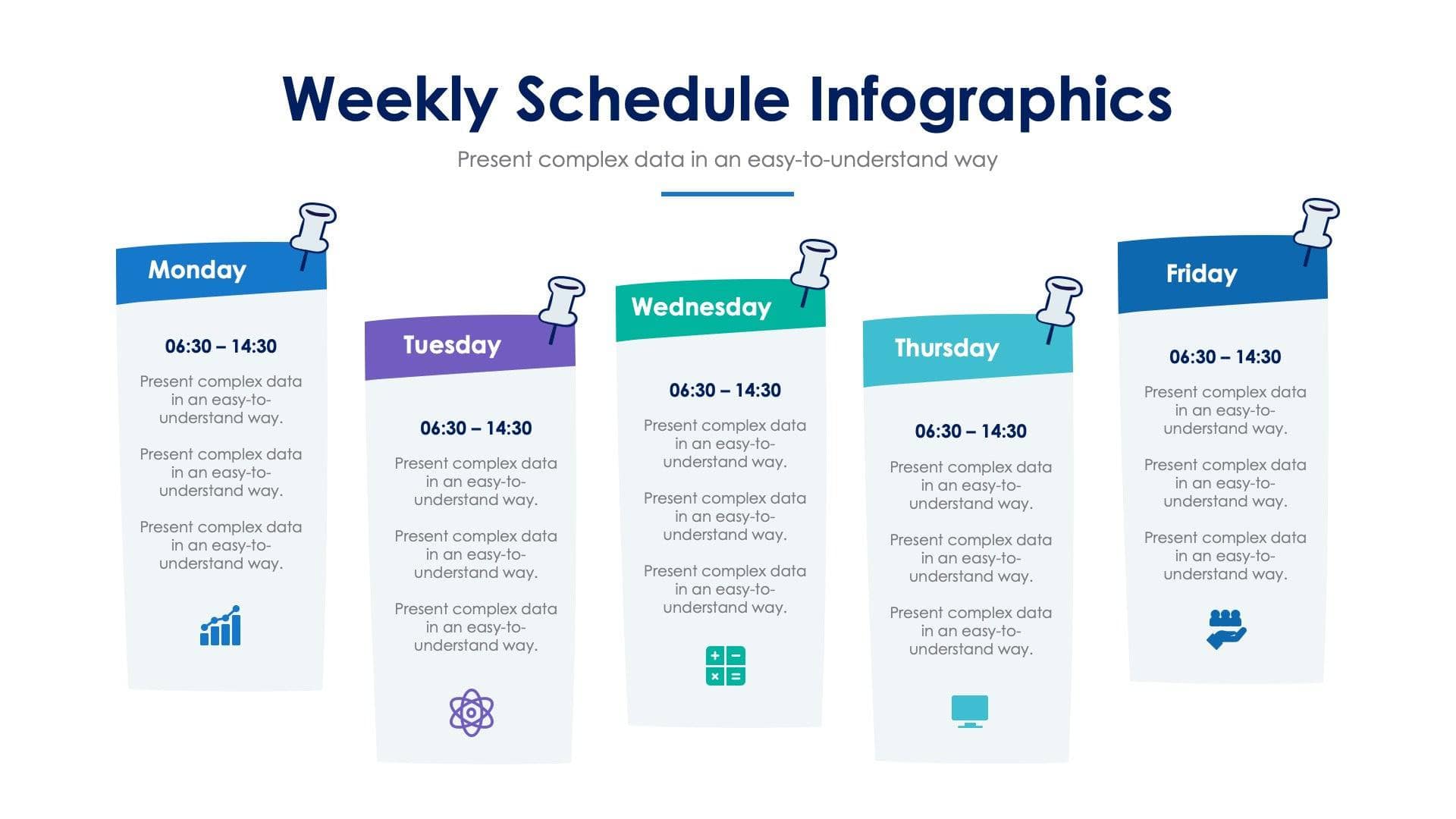 Weekly Schedule Slide Infographic Template S03032219 | Infografolio