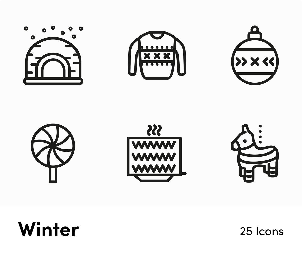 Winter Outline Vector Icons S12222103 – Infografolio