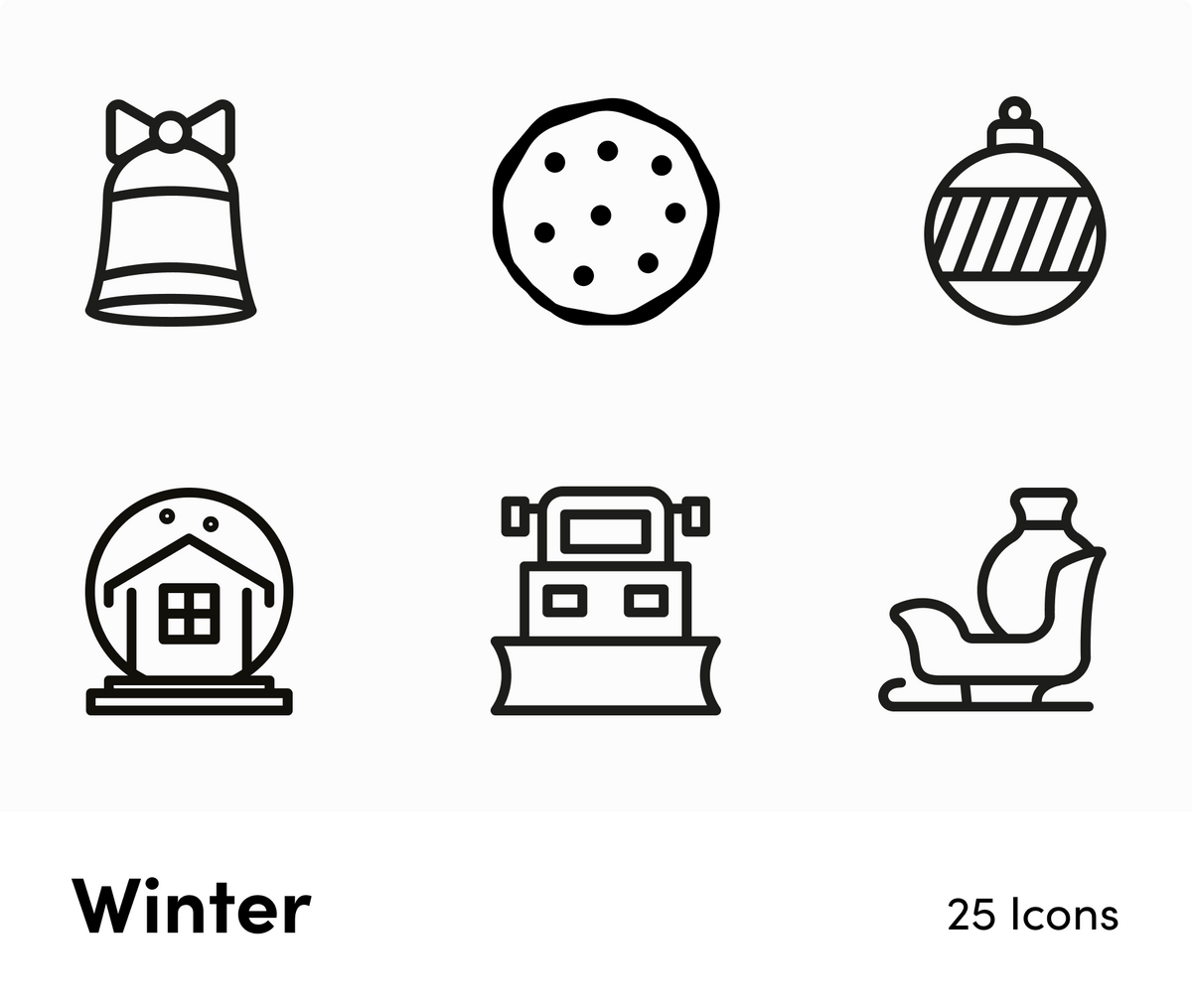 Winter Outline Vector Icons S12222104 – Infografolio