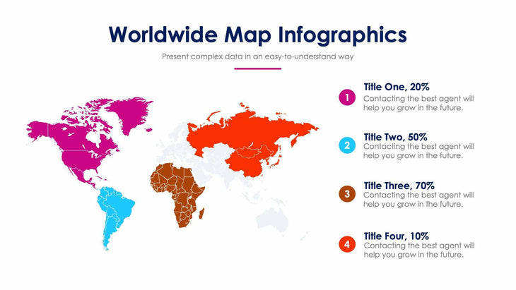World Map Infographic Template