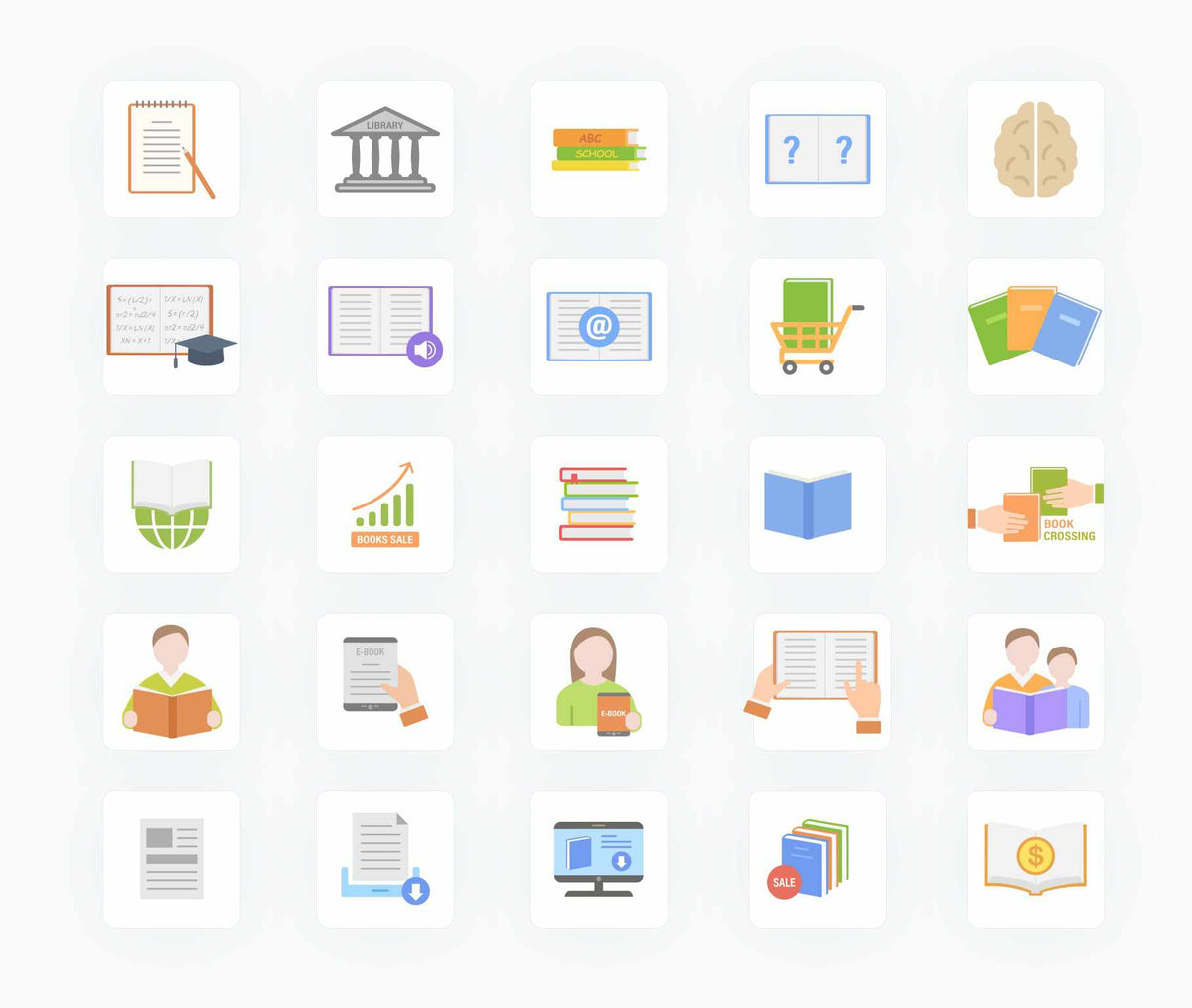 Writers and Books Vector Icons S12092102 – Infografolio